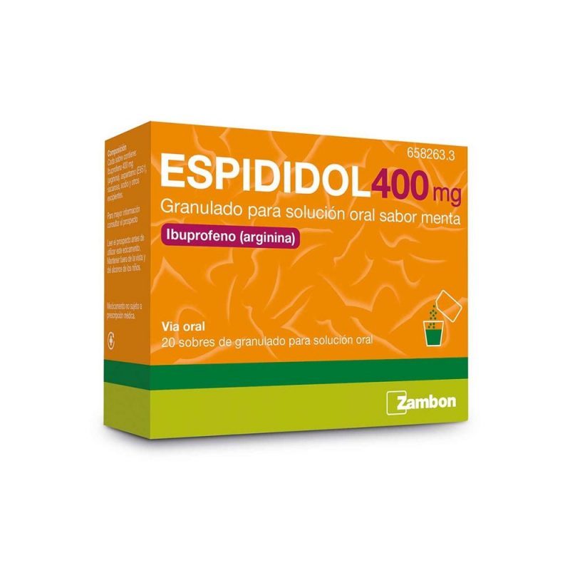 ESPIDIDOL 400 mg GRANULADO PARA SOLUCION ORAL SABOR MENTA , 20 sobres ...